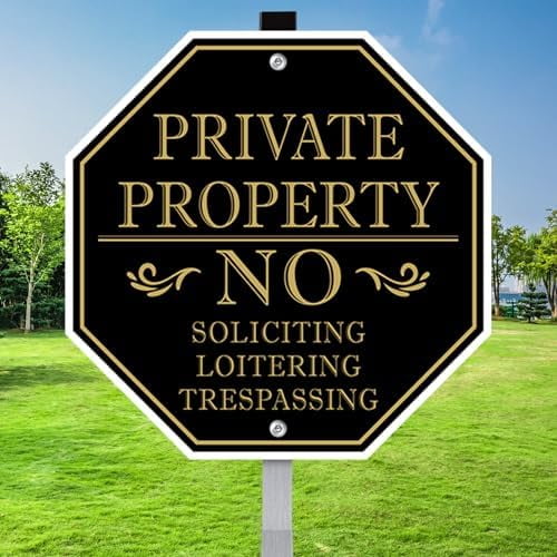 No Soliciting Sign for House, Large Private Property No Trespassing ...