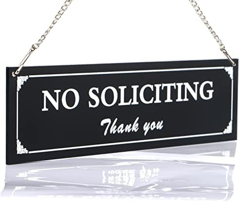 No Soliciting Sign for House, Strong Self Adhesive No Soliciting Signs ...