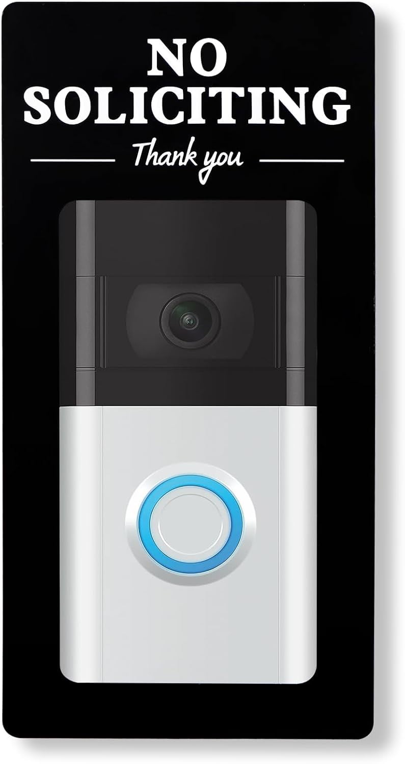 No Soliciting Sign for Ring Video Doorbell,Classy No Soliciting ...