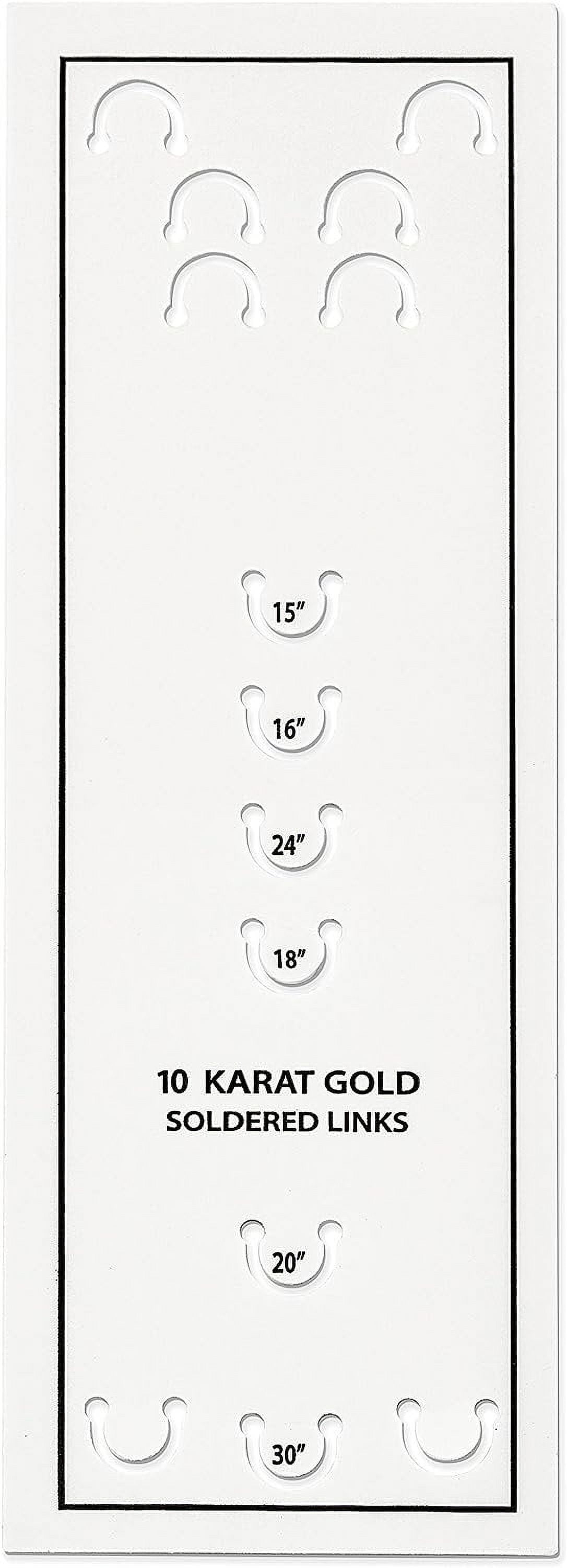 Solid 10k White Gold 0.7mm Carded Cable Rope Chain - 18" - Walmart.com