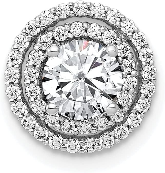 Solid 14K White Gold Lab Grown Diamond Complete Chain Slide - 9.93mm ...