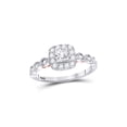 Solid 14k Two Tone White and Yellow Gold Princess Cut Diamond Solitaire ...