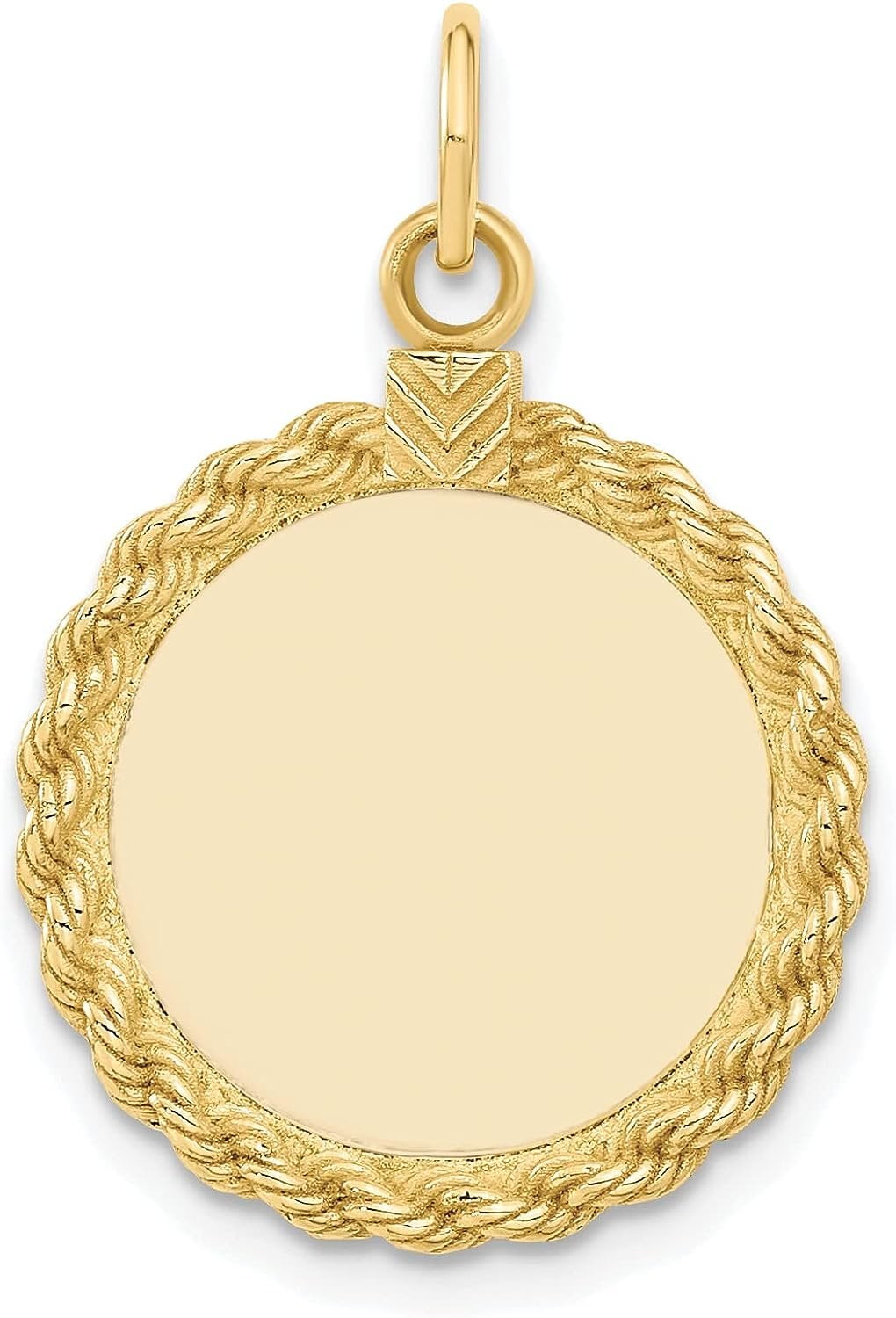 Solid 14k Yellow Gold Plain .013 Gauge Circular Engravable Disc with ...