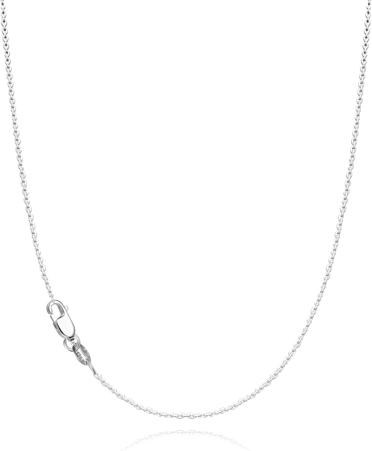 Solid 18K Gold Plated 925 Sterling Silver Chain Necklace for Women, 1 ...
