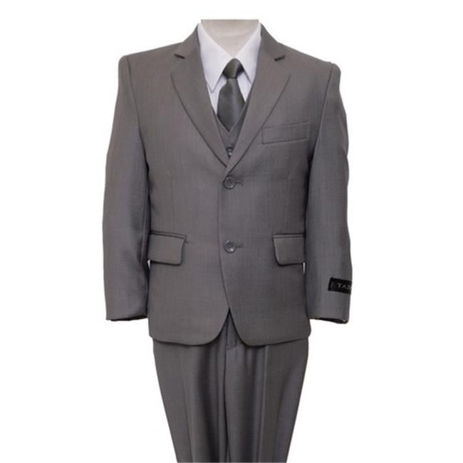 Solid 2 Button Front Closure Interior Pick Stitching Boys Suits Light ...