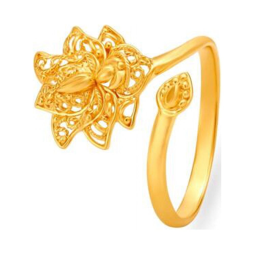 Solid 22K/18K Fine Yellow Gold Certified Women And Girls Statement Ring ...