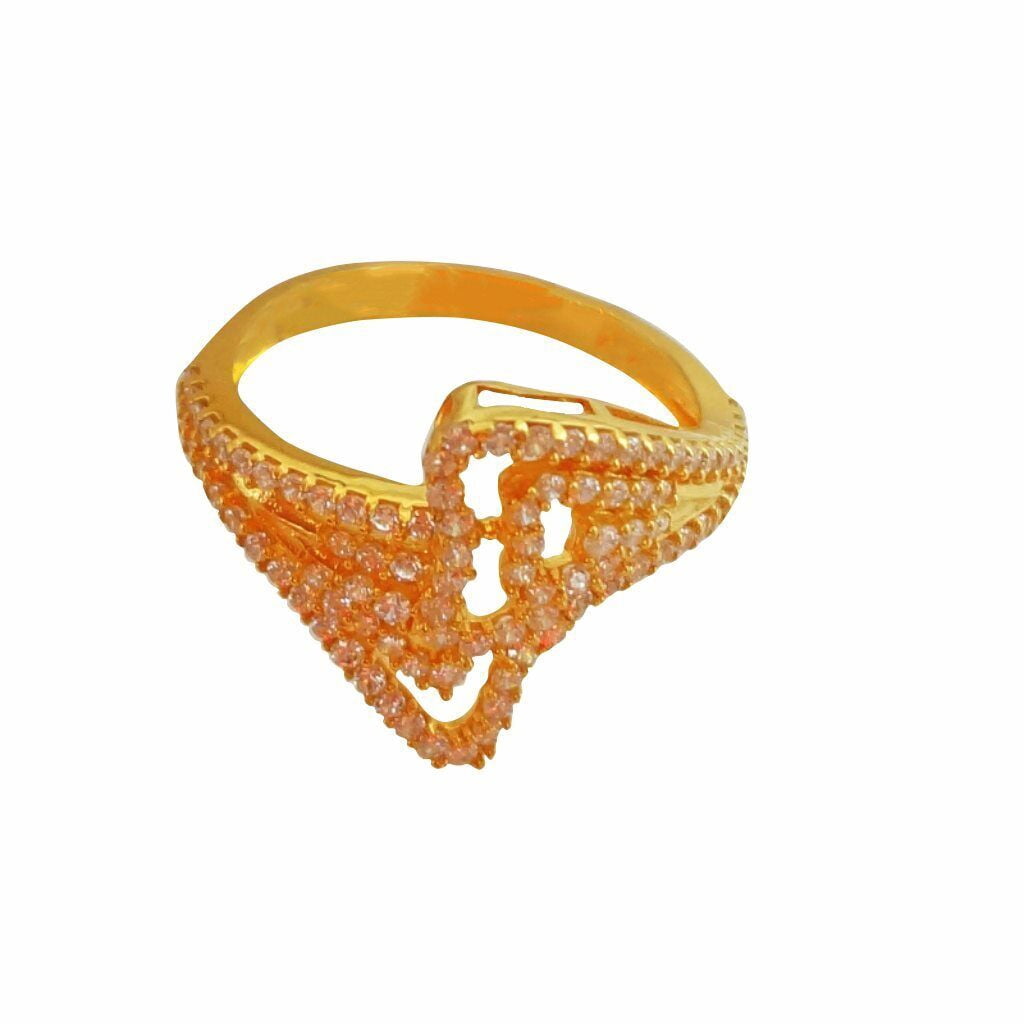 Solid 22K/18K Fine Yellow Gold Certified Women And Girls Statement Ring ...