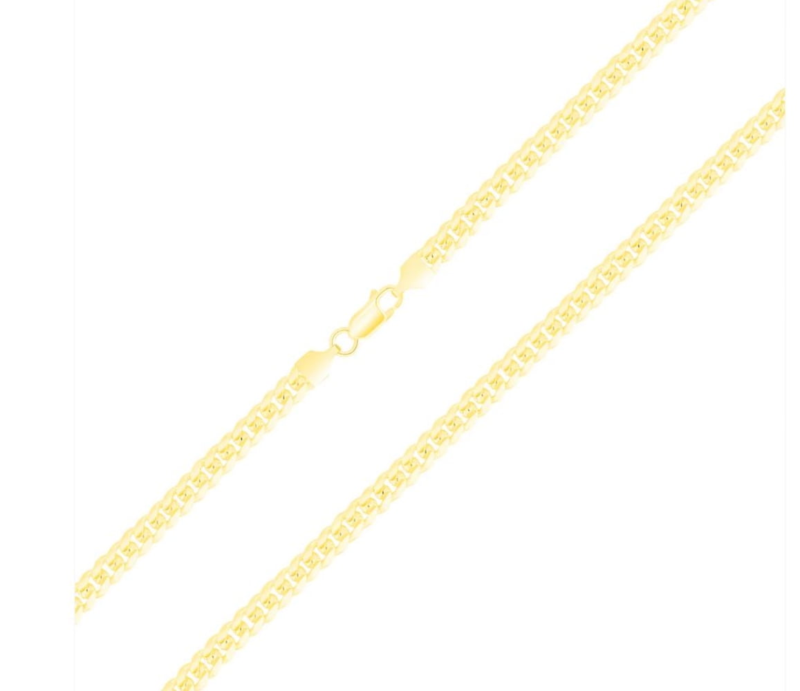 Solid 925 Sterling Silver 20” 2mm 14K Gold Plated Miami Cuban Link ...