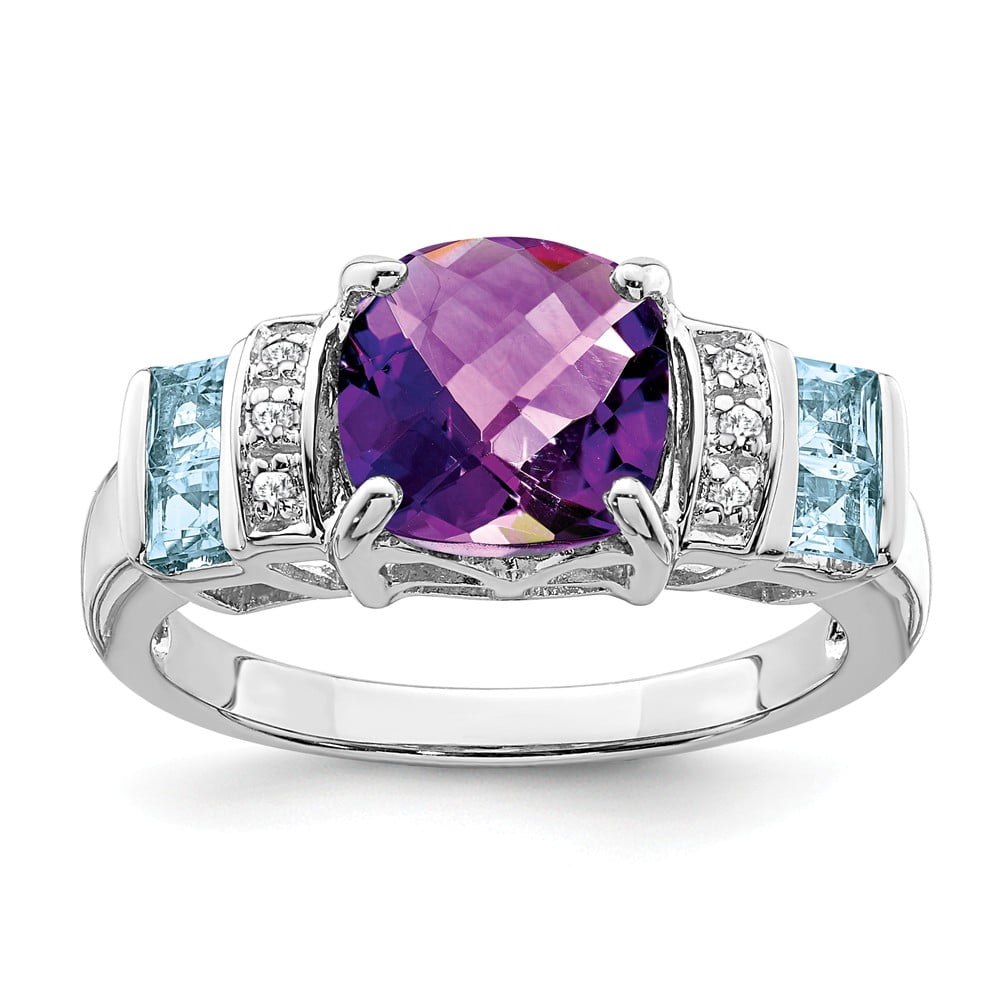 Light Purple Diamond Wedding Ring