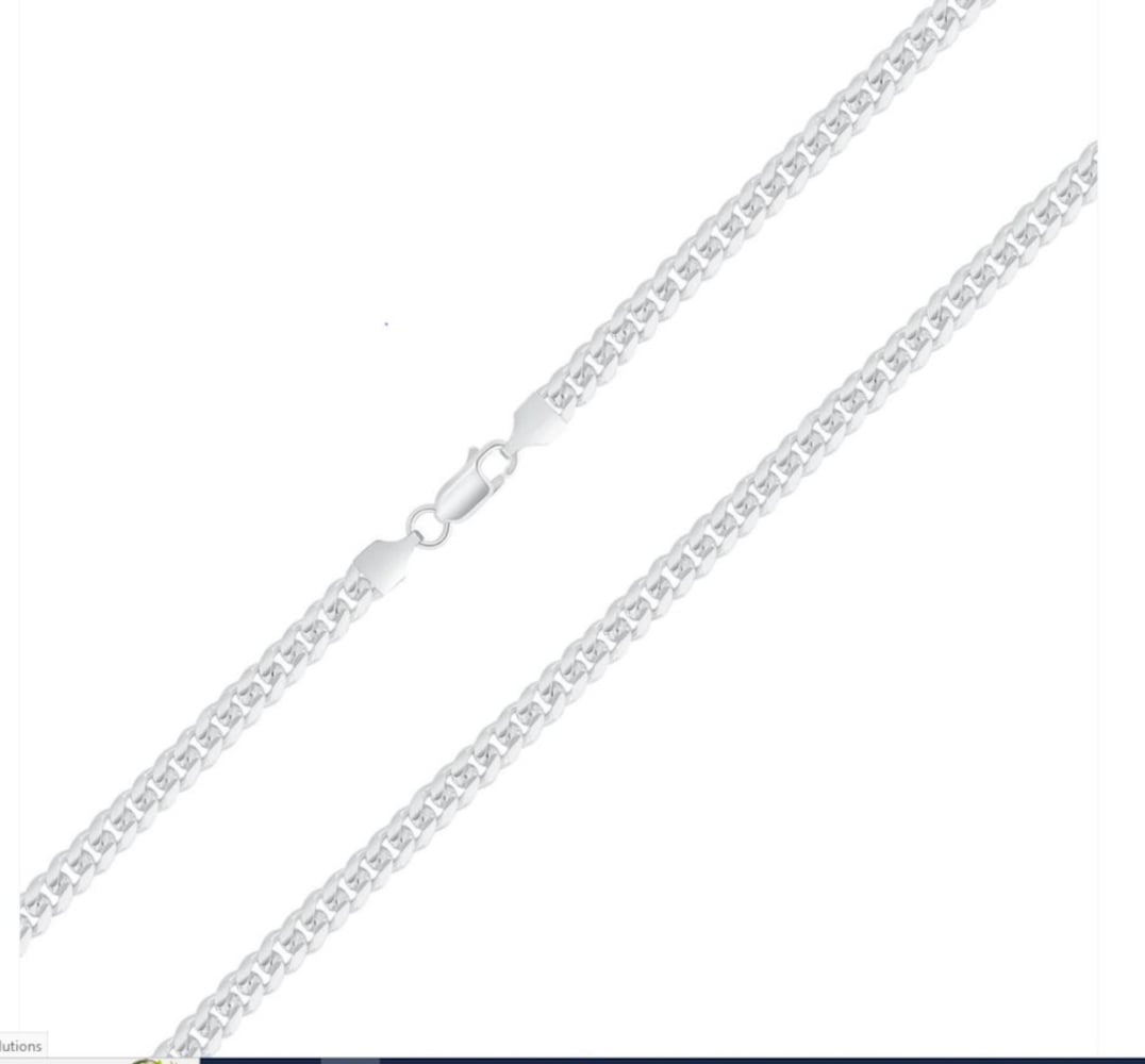 Solid 925 Sterling Silver Miami Cuban Link Bracelet, 5mm, 8 Inch Made ...