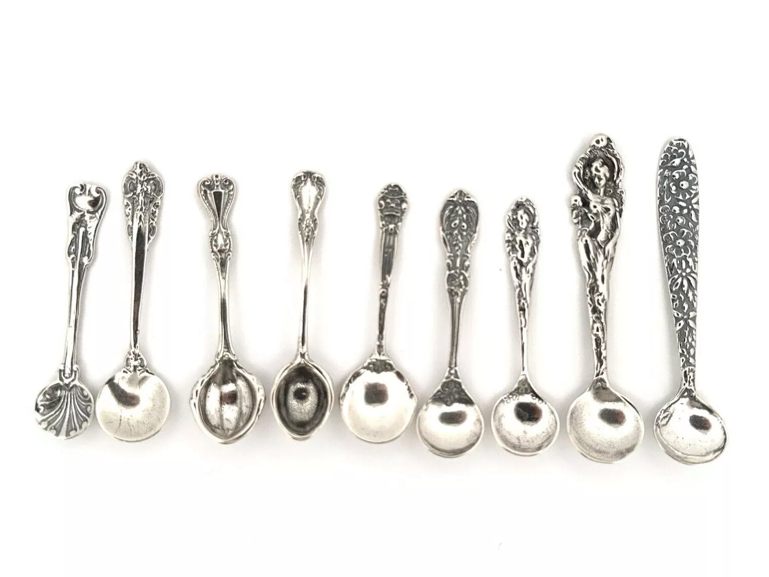 Solid 925 Sterling Silver Small Salt Spoon - Elegant Miniature Spoon ...