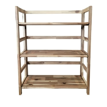 Winsome Wood Mission Foldable 3-Section Shelf, Natural Finish, Open ...