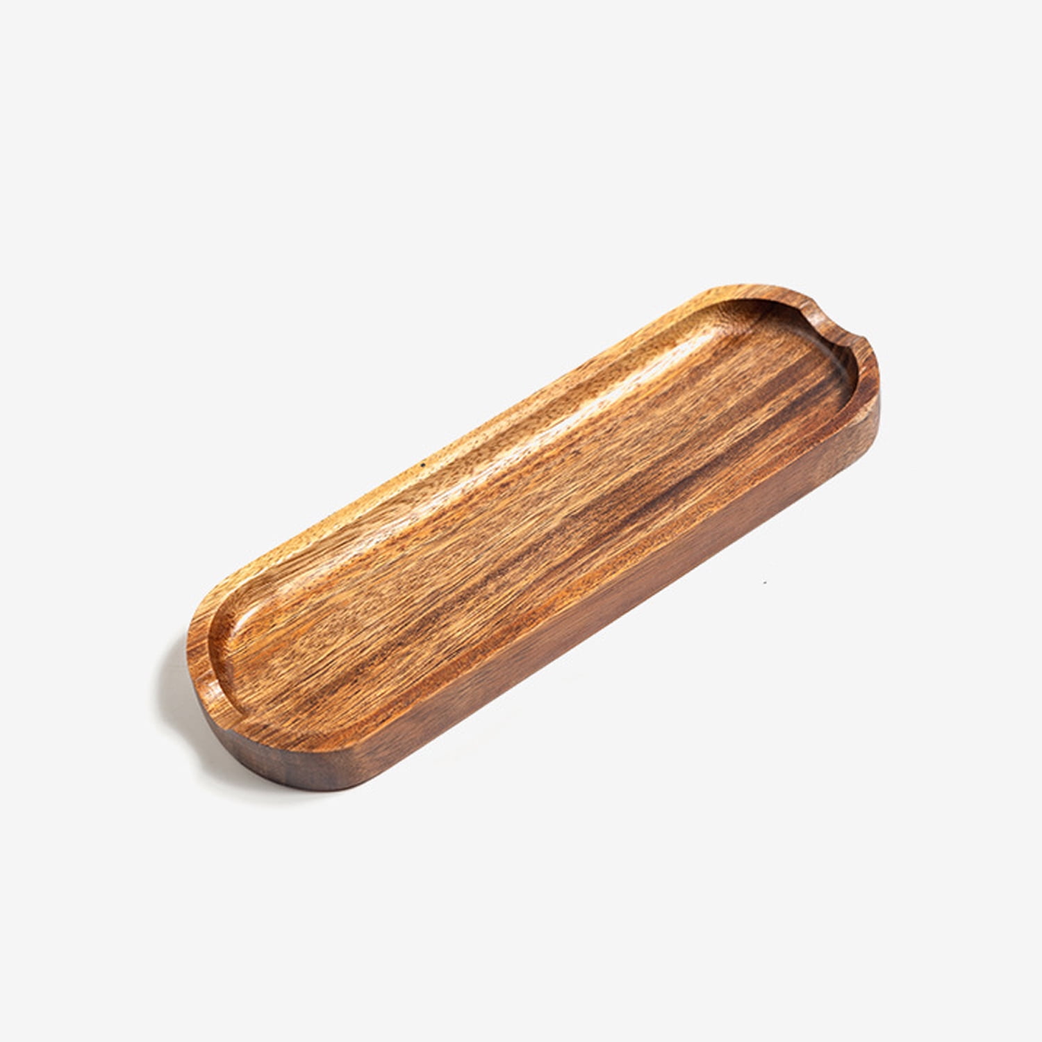 Solid Acacia Wooden Serving Trays (10.2 x 3.3 inches), Plates Oval ...