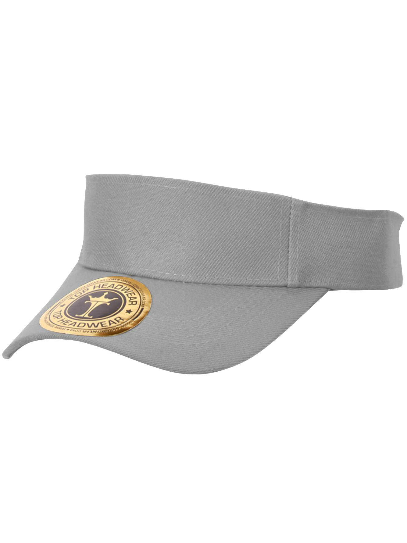 Solid Adjustable Blank Visor, Grey - Walmart.com