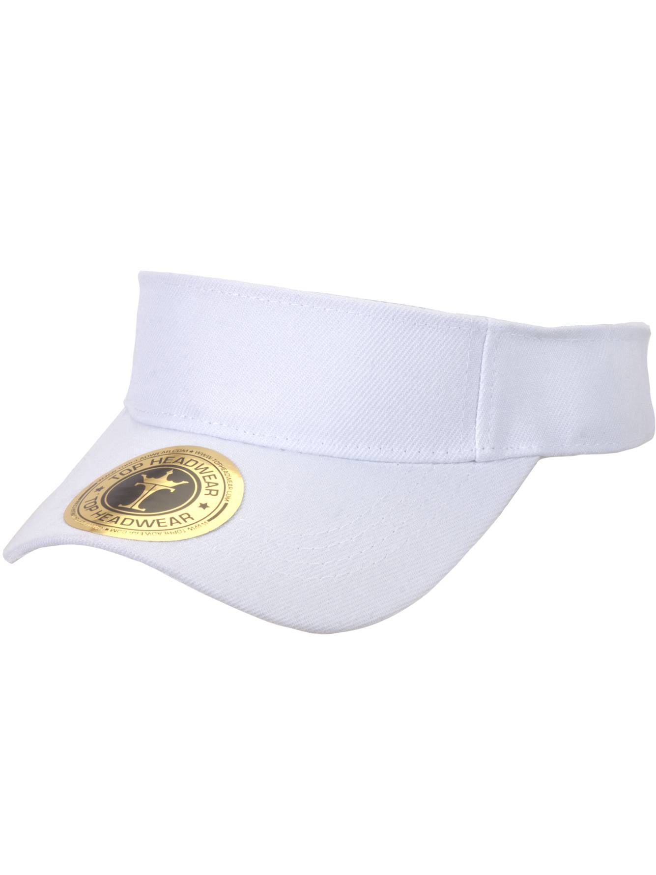 Solid Adjustable Blank Visor, White - Walmart.com