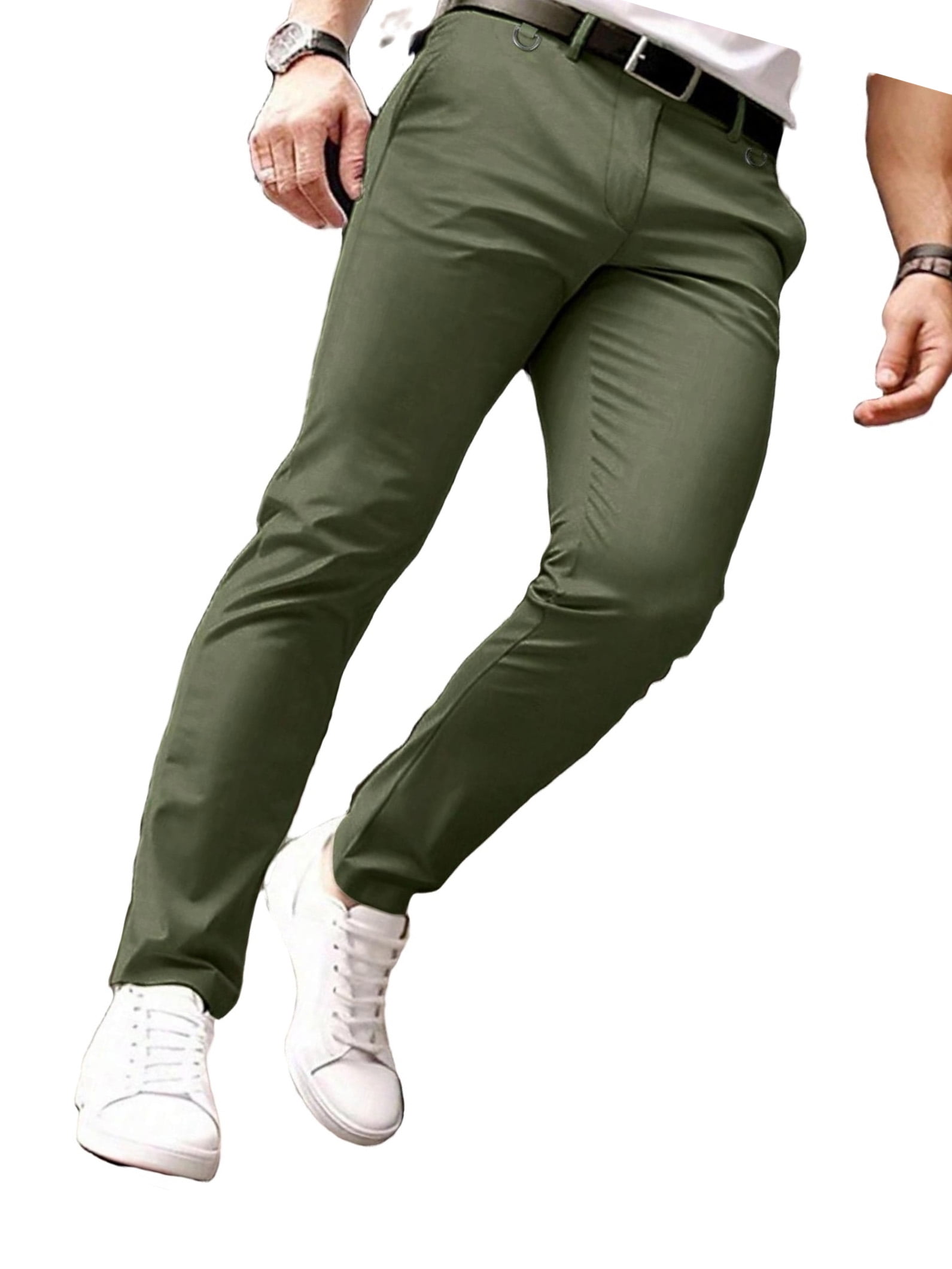 Solid Army Green Men Suit Pants (Men's) - Walmart.com