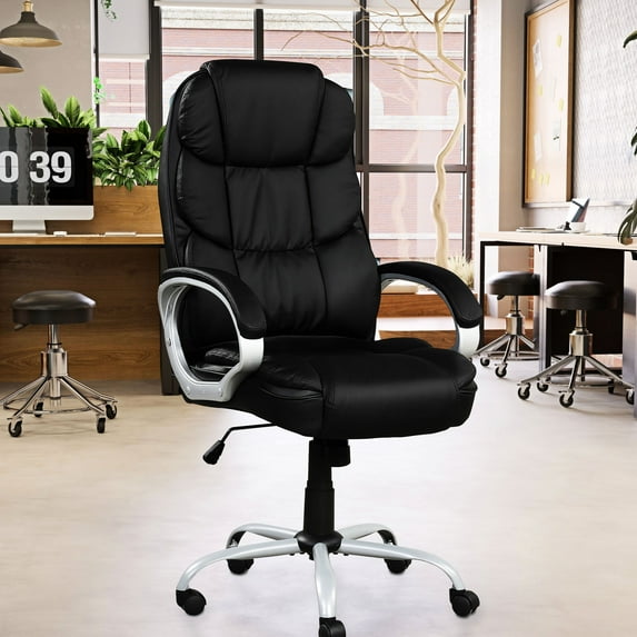 Solid Back Design - 15 Degree Tilt and 360 Degree Rotation - Office ...