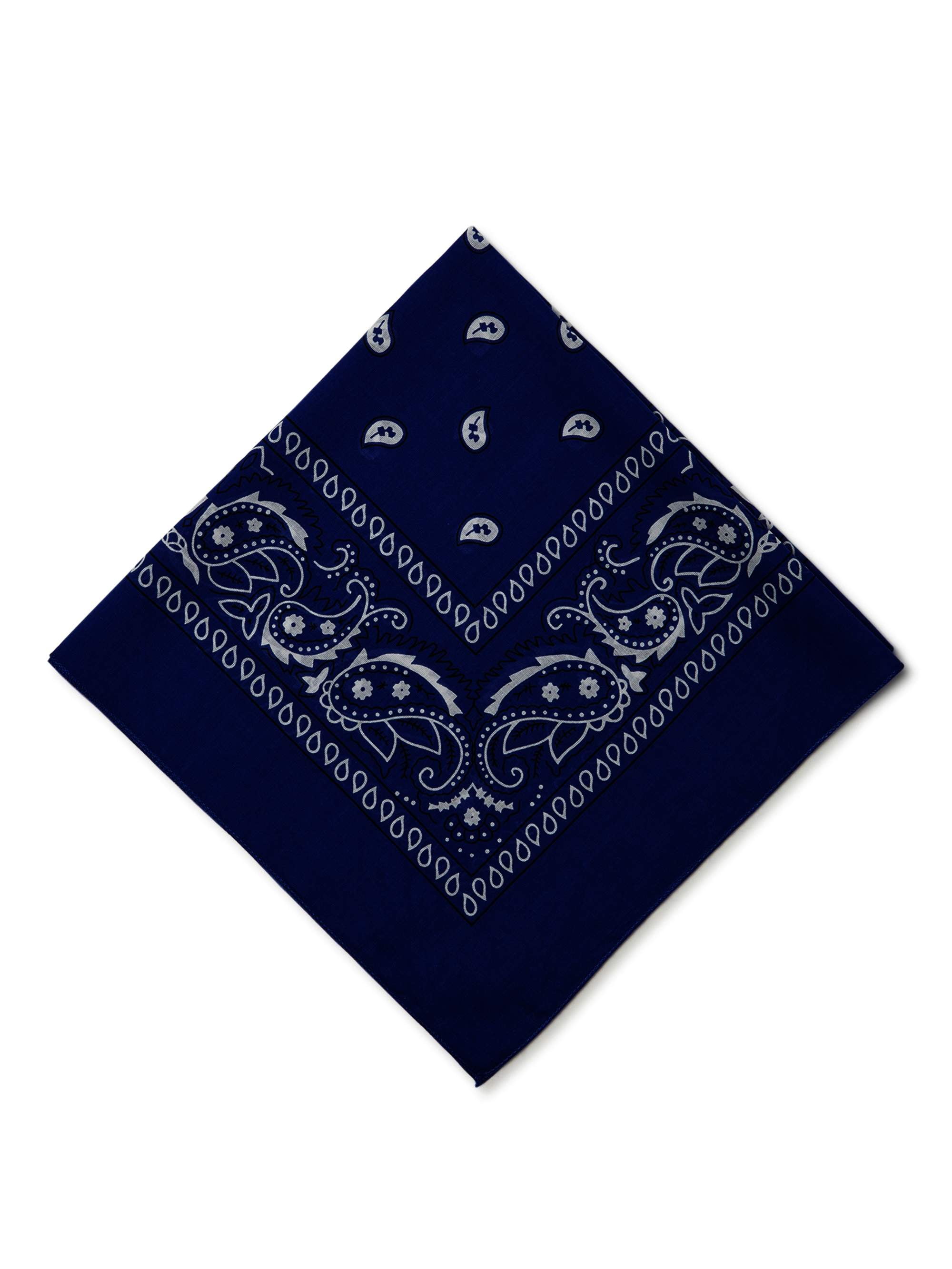 Time and Tru Solid Cotton Bandana Blue, Versatile Classic Head Wrap ...