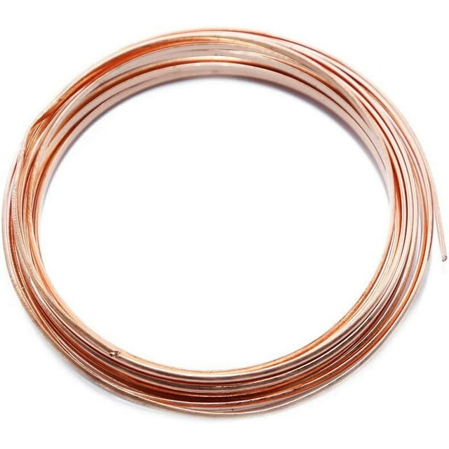 Solid Bare Copper Wire Half Roud, Bright, Dead Soft, 50 Feet 12 Gauge ...