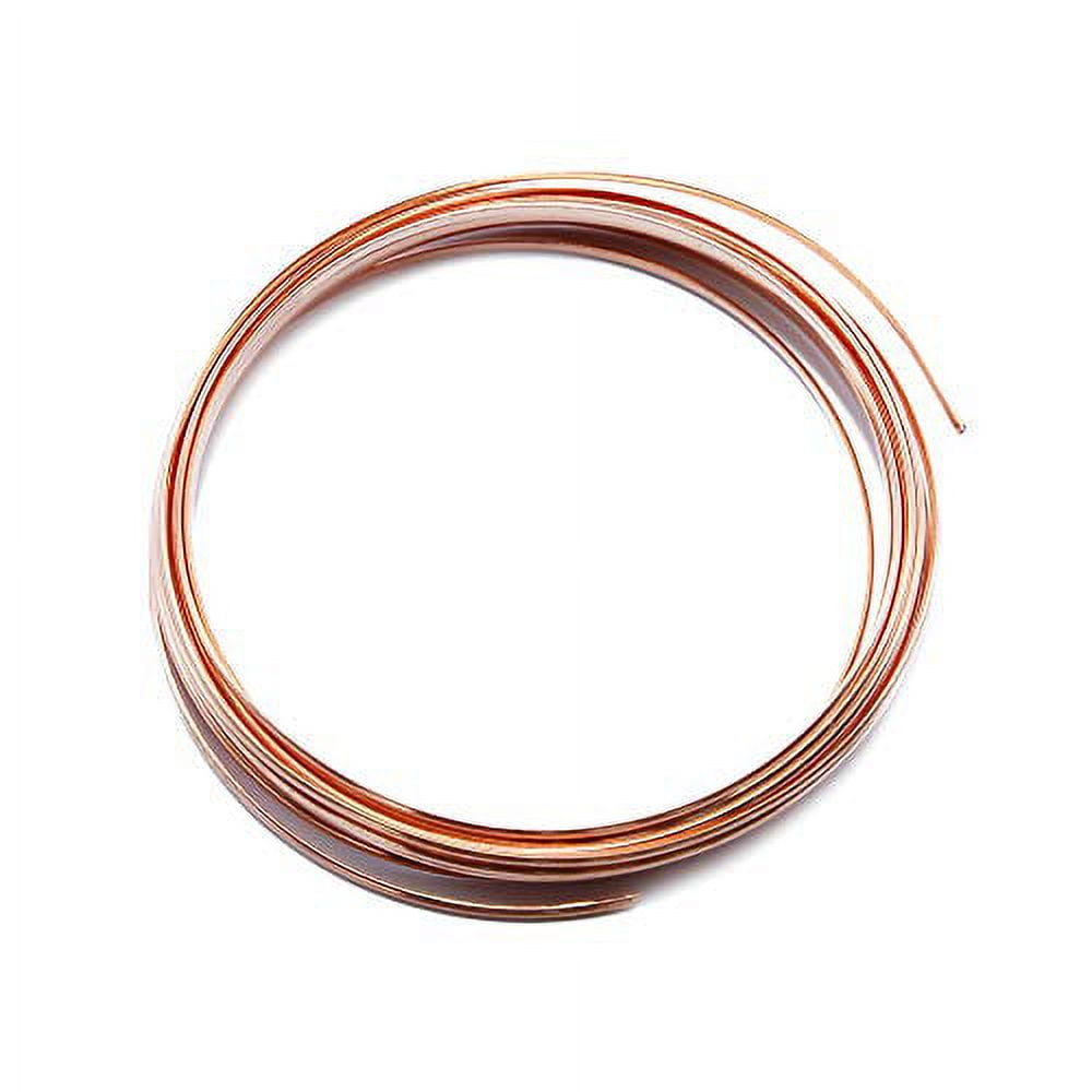 Solid Bare Copper Wire Half Round, Bright, Dead Soft 5 FT, Choose from ...