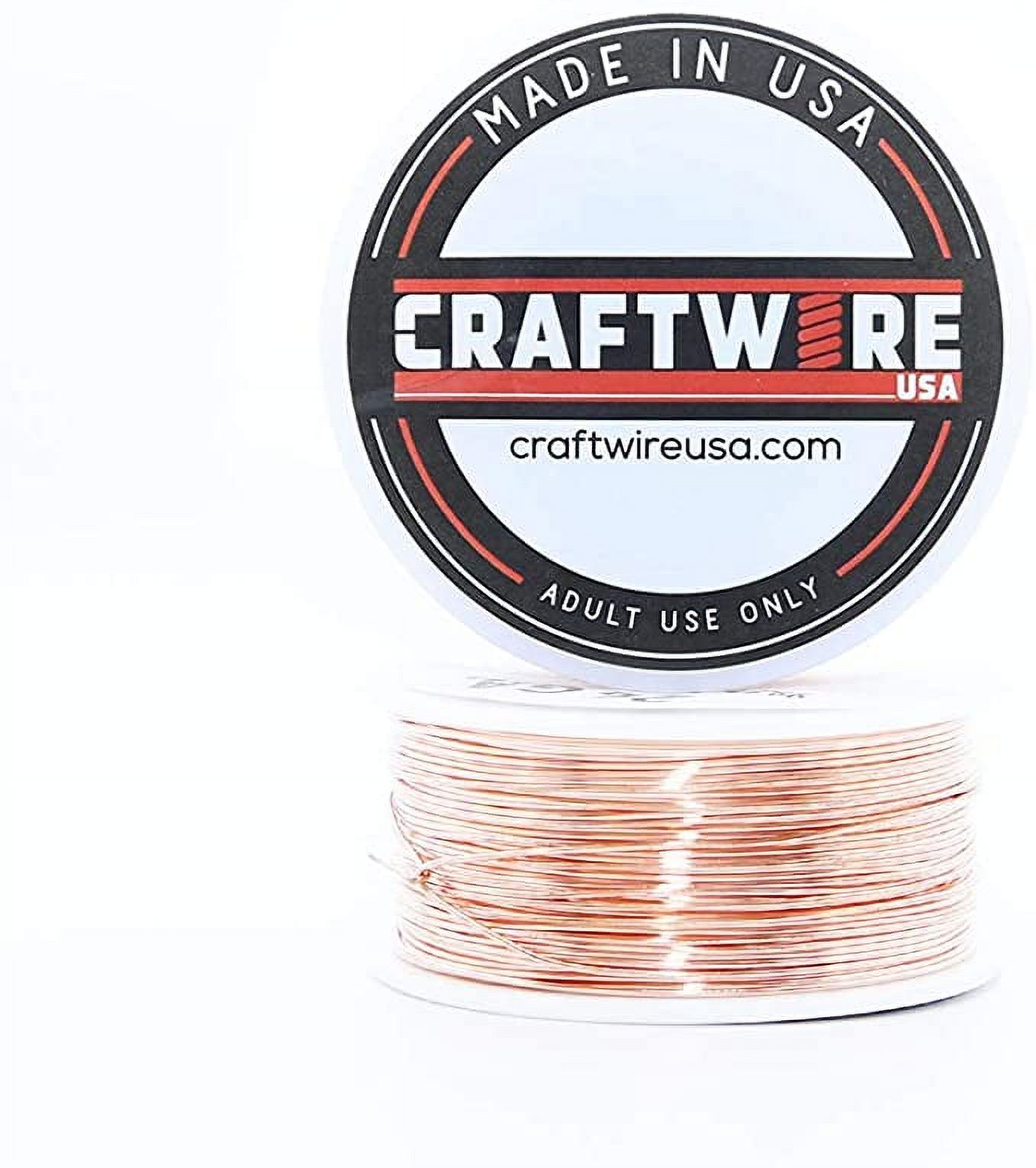 Craftwire USA Pure Uncoated Solid Bare Copper Wire, Bright, Dead Soft ...
