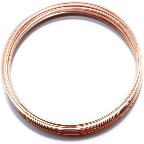 Solid Bare Copper Wire Square, Bright, Dead Soft, 100 Feet, 16 Gauge (Choose 14 to 22 ga ...