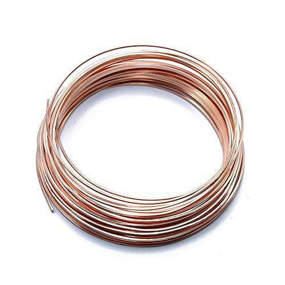 Solid Bare Copper Wire Square, Bright, Dead Soft 25 FT, Choose from 14 ...