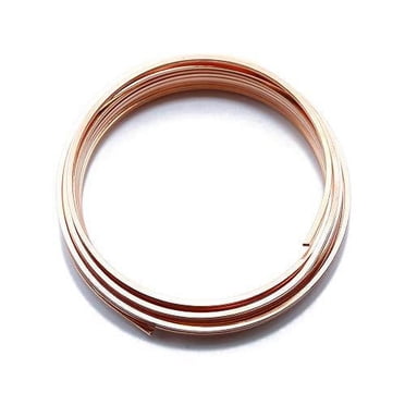 Solid Bare Copper Wire Half Round, Bright, Dead Soft 5 FT, Choose from ...
