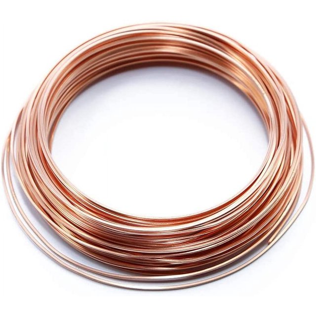 Solid Bare Copper Wire Square, Bright, Half Hard, 50 Feet, 20 Gauge ...
