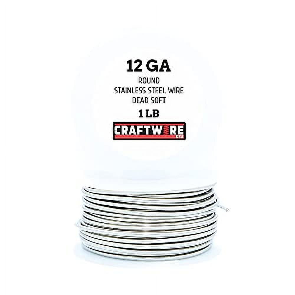 Solid Bare Stainless Steel Wire Round Selection, Dead Soft, 1 LB, 12 ...