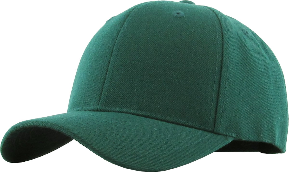 Solid Baseball Cap Velcro Adjustable Closure Plain Dad Hat - Walmart.com