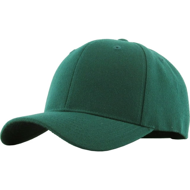 Solid Baseball Cap Velcro Adjustable Closure Plain Dad Hat - Walmart.com