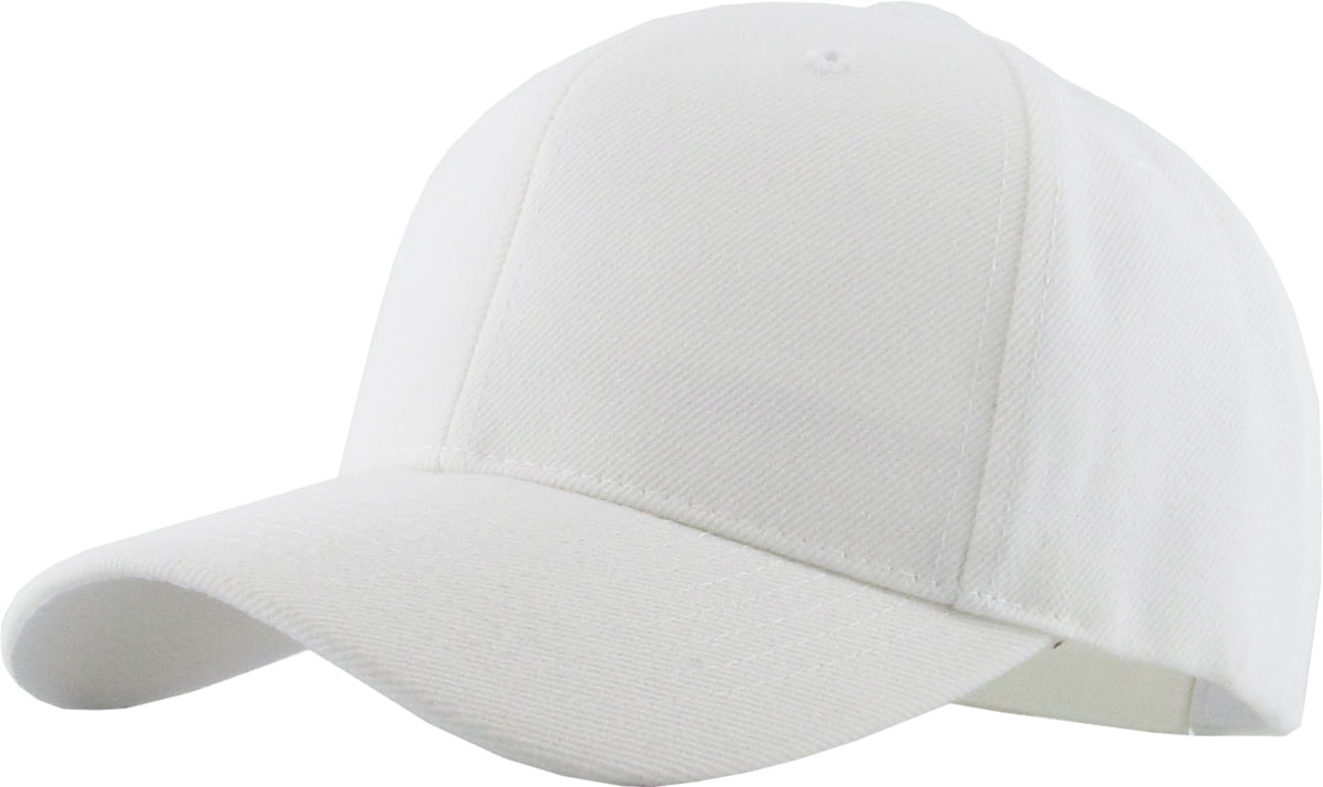 Solid Baseball Cap Velcro Adjustable Closure Plain Dad Hat - Walmart.com