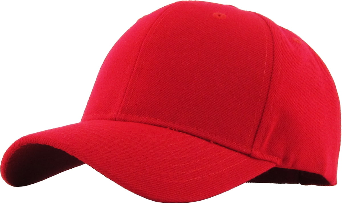 Solid Baseball Cap Velcro Adjustable Closure Plain Dad Hat - Walmart.com