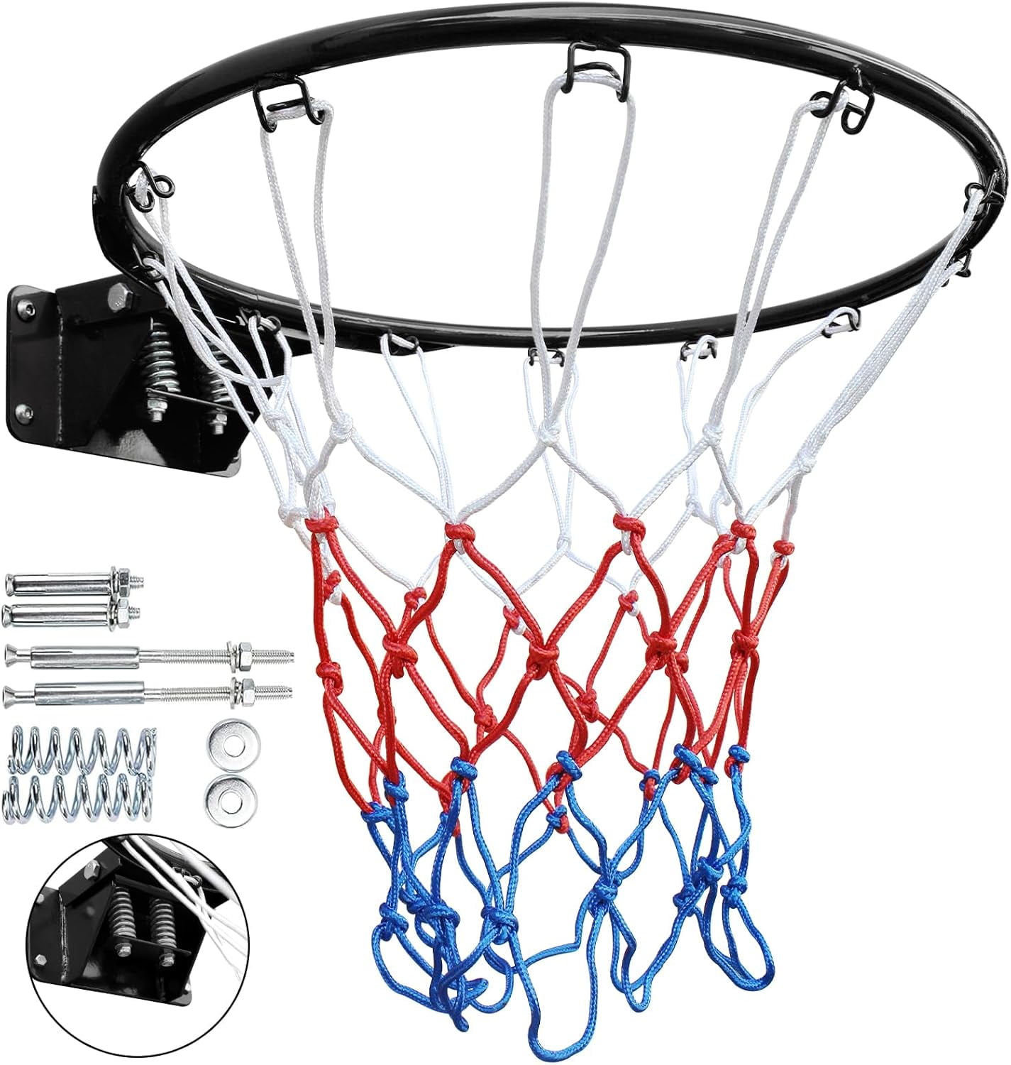 Solid Basketball Rim, Athfiner 18" Basketball Hoop Replacement Wall ...