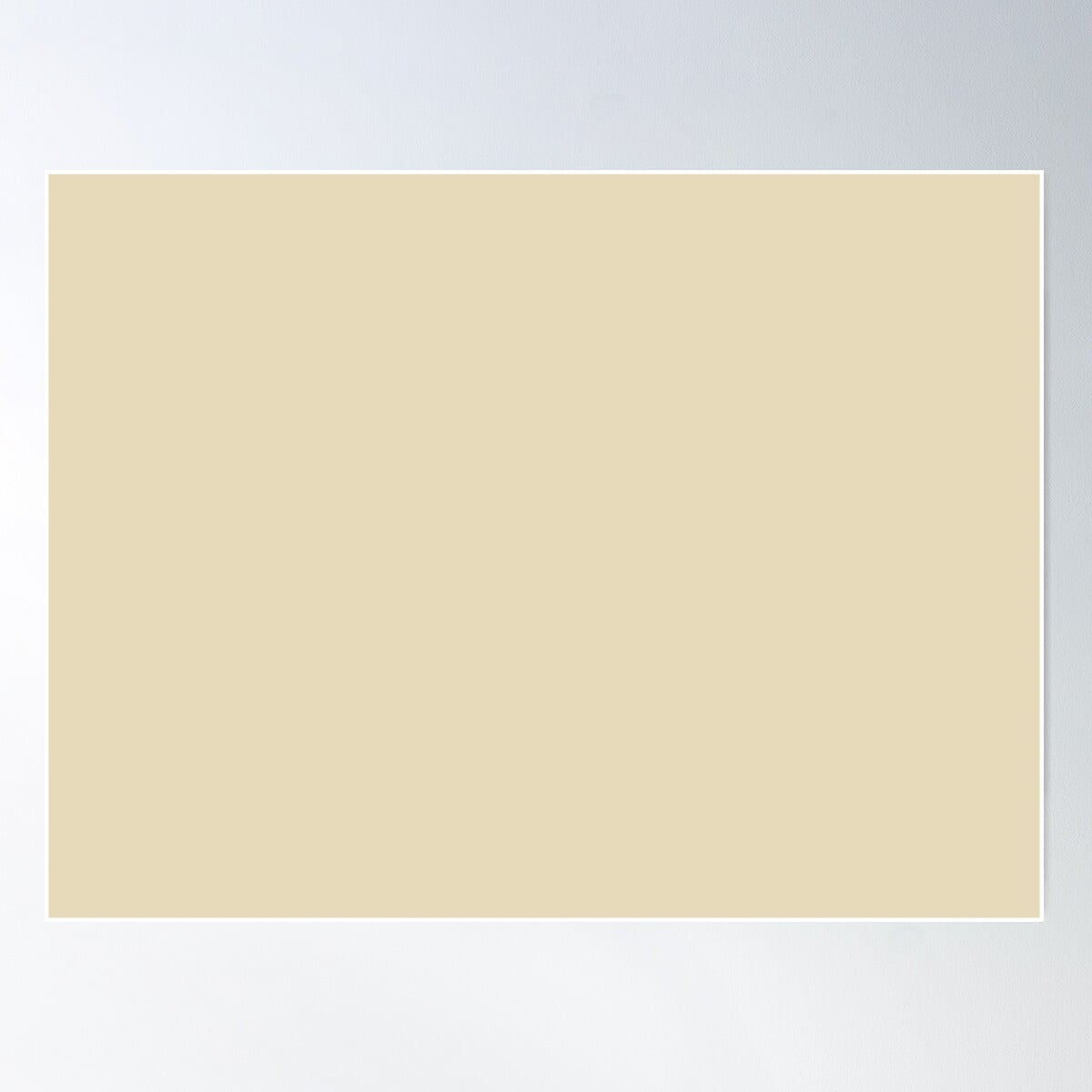 Solid Beige Color Poster Wall Art, Modern Wall Decor For Living Room ...