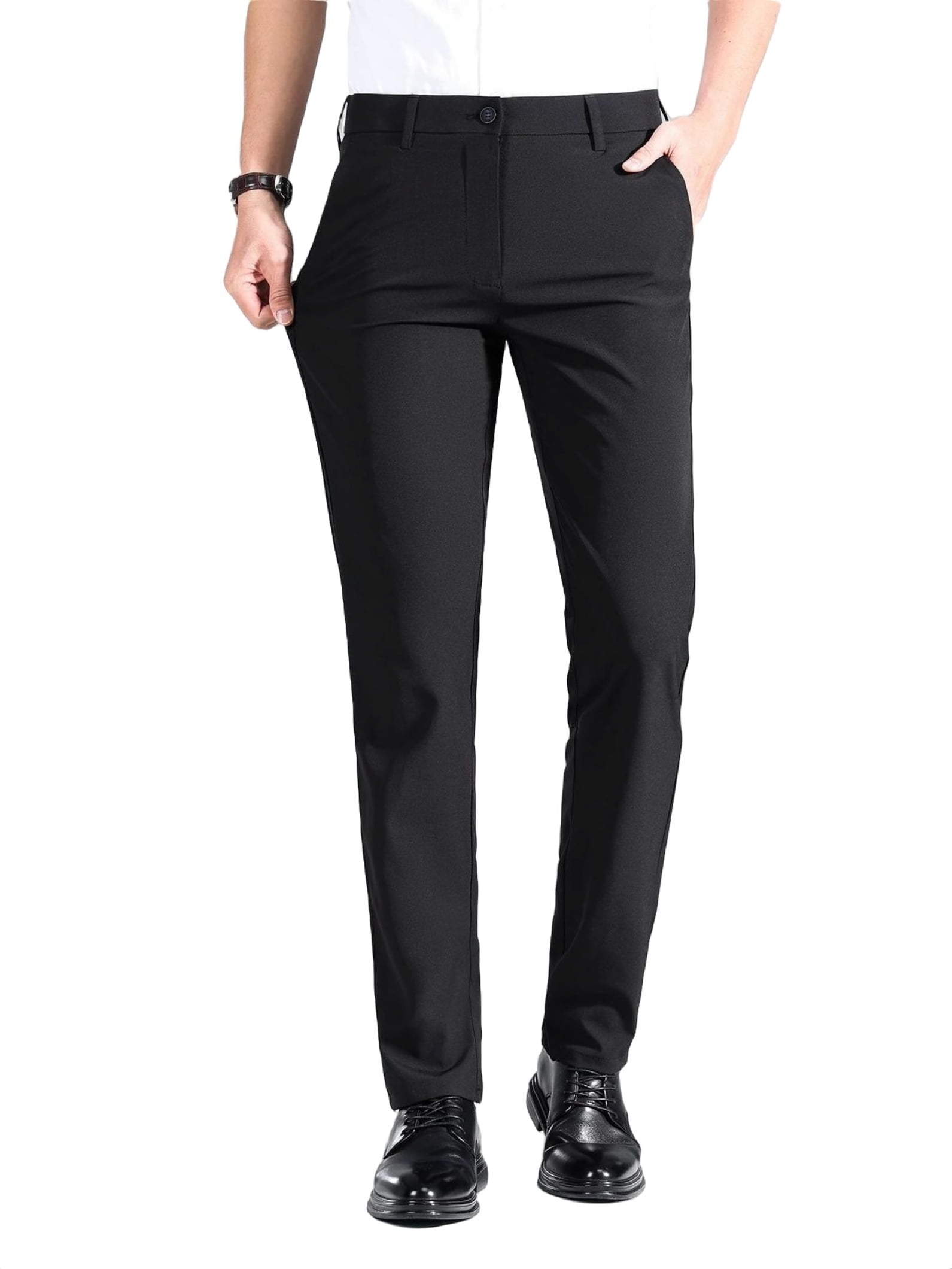 Solid Black Men Suit Pants (Men's) - Walmart.com
