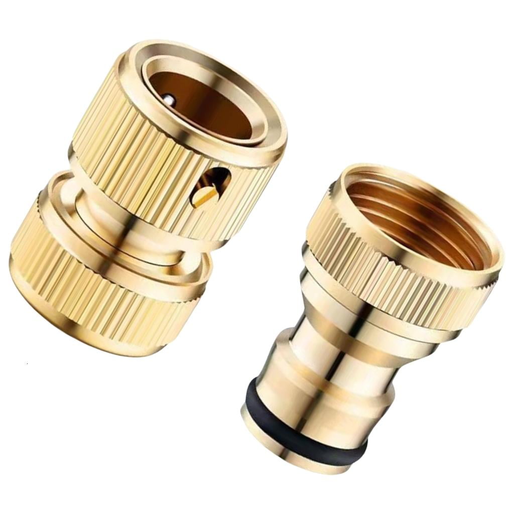 Solid Brass 1/2 Inch Hose Connector Fast Release Coupling for Garden ...