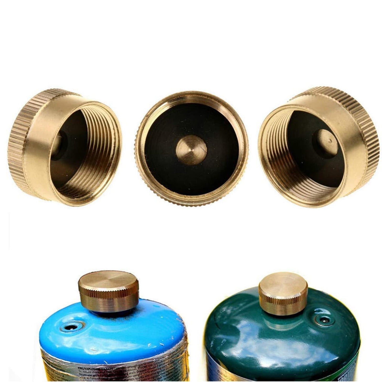 Solid Brass 1LB Propane Bottle Cylinder Coupler Protective Sealed Cap ...