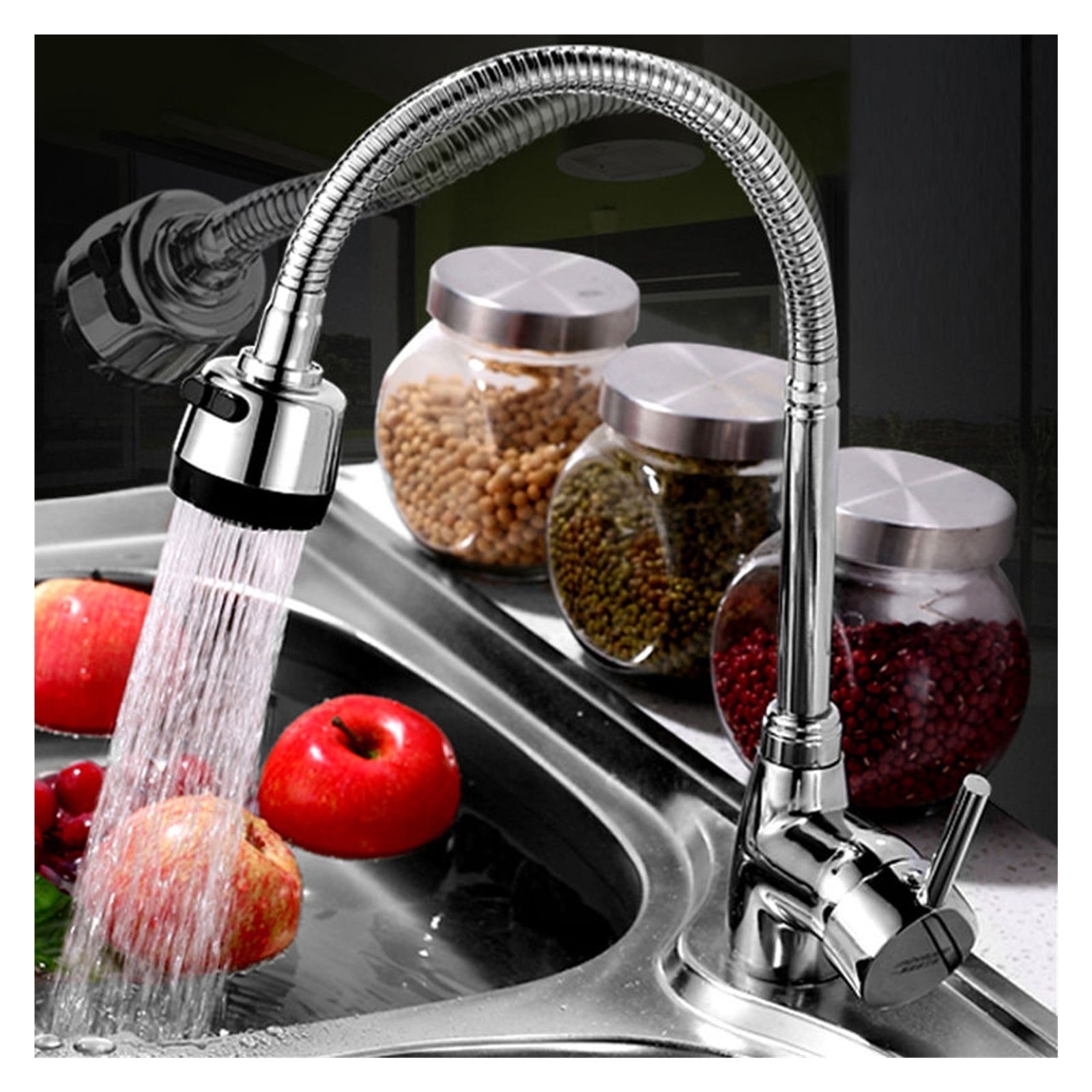 Solid Brass 360Rotatable Pull Out Kitchen Spray Basin Faucet Mixer Tap ...