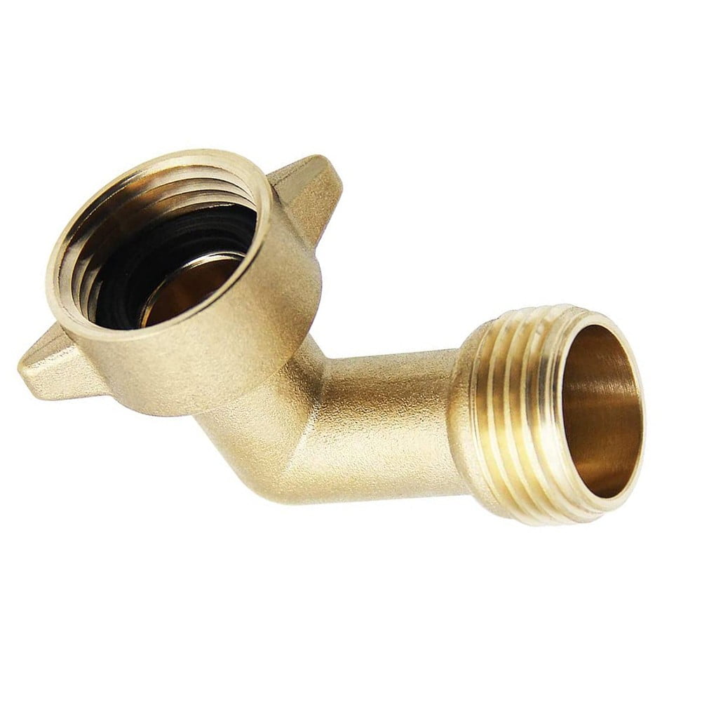 Solid Brass 90 Degree Angle Connector for Garden Hose Adjustable ...