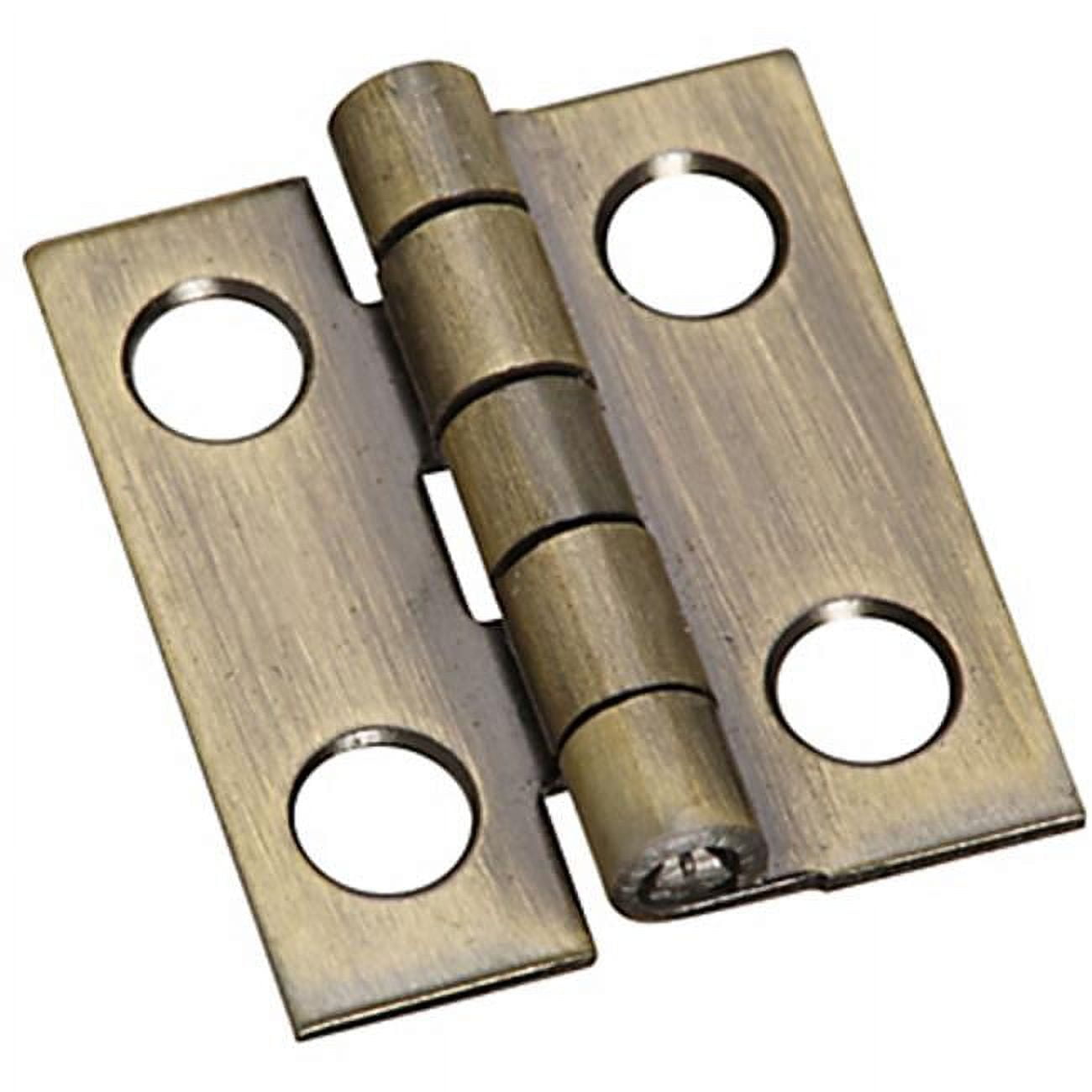 Solid Brass AB Miniature Narrow Hinge 3/4" Long x 5/8" Open w/Screws, 1 ...