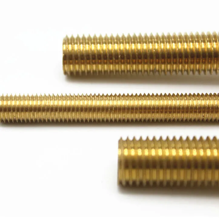 Solid Brass All Thread Threaded Rod Bar Studs 6/32 x 12" - Walmart.com