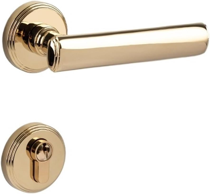 Solid Brass Bedroom Door Lock Silent Magnetic Indoor Room Wooden Door ...