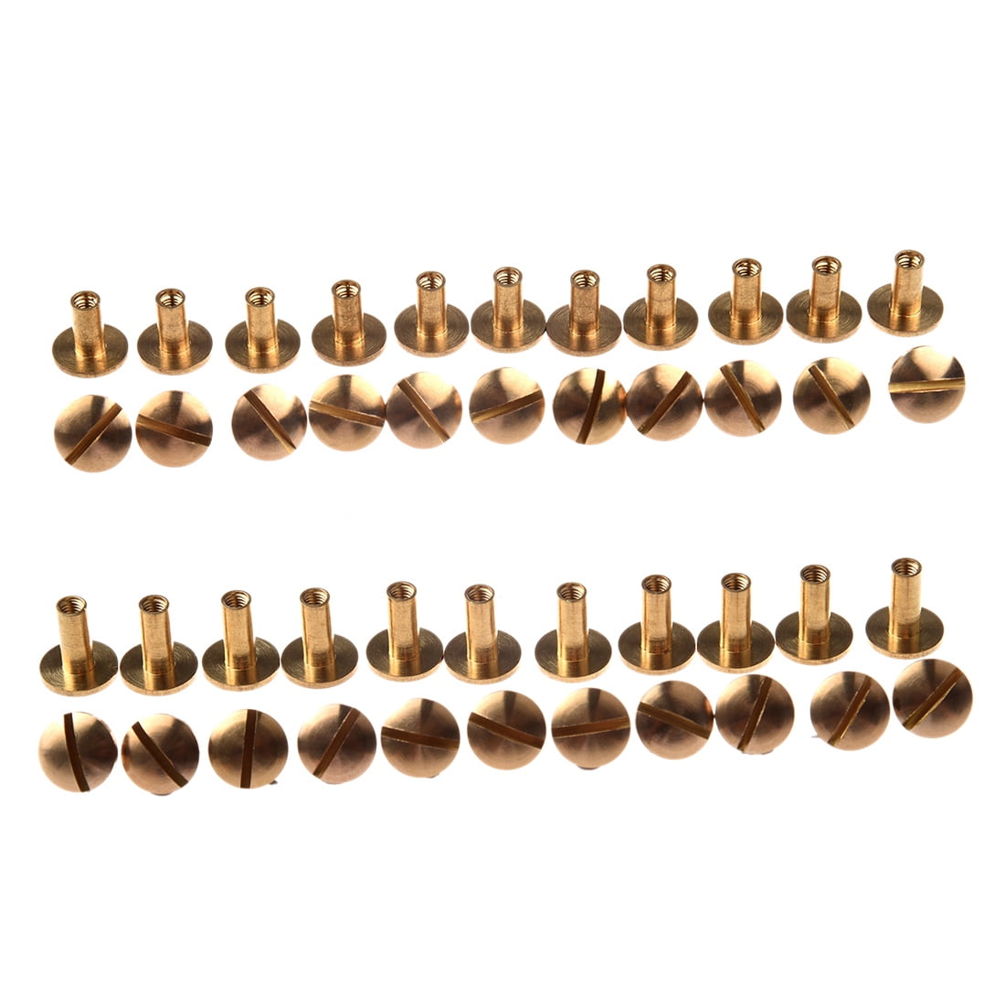 Solid Brass Button Stud Screw Nail Screw Back Leather Rivet Belt 10 PCS ...