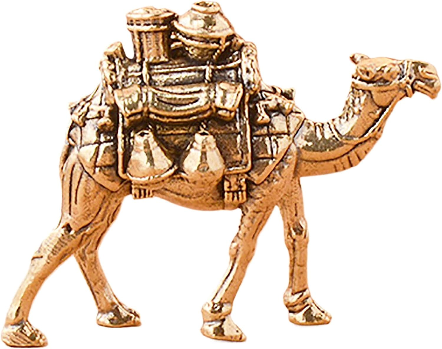 Solid Brass Camel Statue Feng Shui Wealth Statue Antique Desert Animal Figurine Desktop Elegant ...