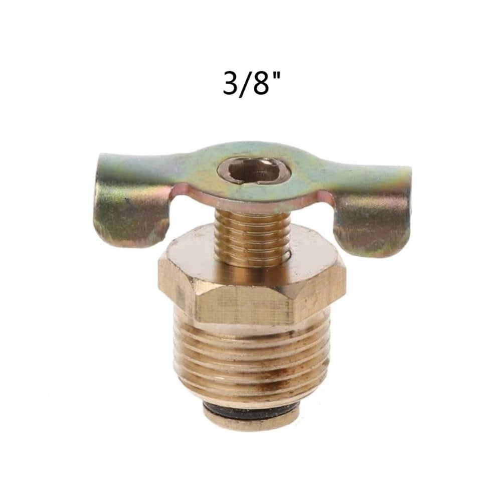 Solid Brass Compressor Air Tank Drain Valve NPT 1/4\\\" 3/8\\\" 1/2 ...