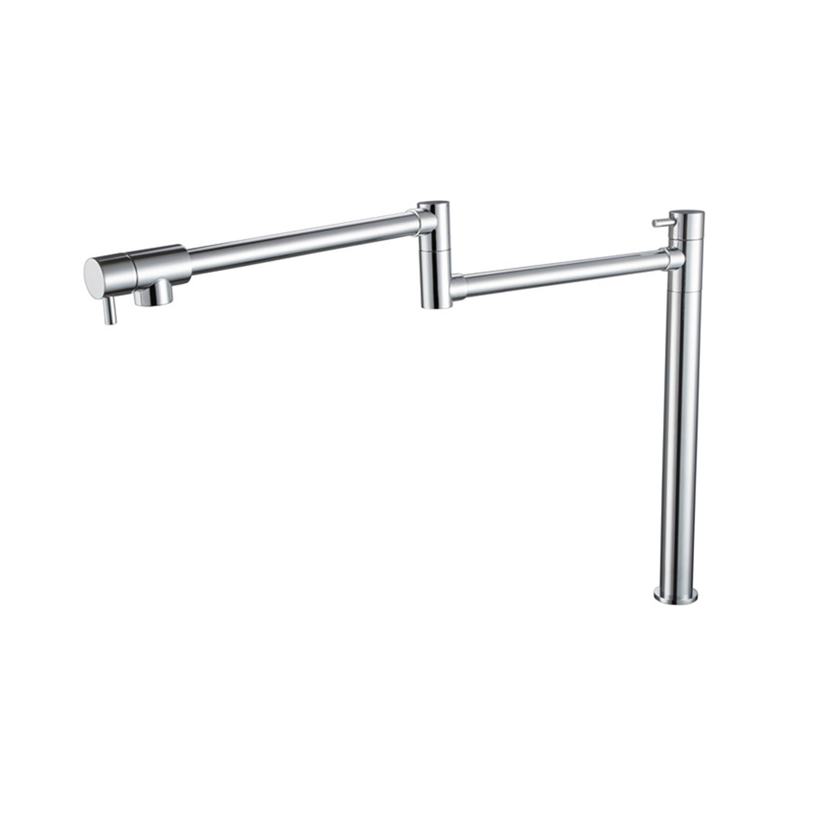 Solid Brass Deck Mounted Double-Jointed Pot Filler Kitchen Sink Faucet ...