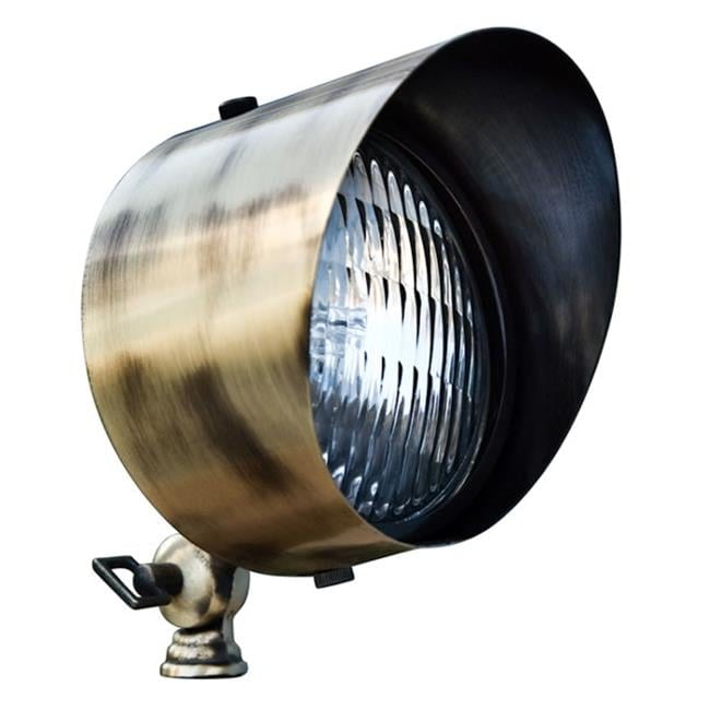 Solid Brass Directional Flood Light with Hood, Antique Brass - Walmart.com