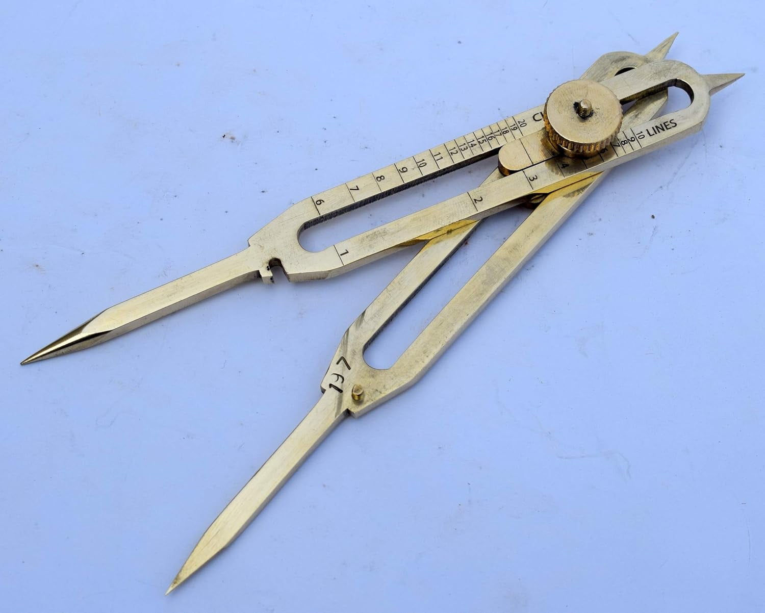 Solid Brass Divider Drafting Proportional Tool 6" Navigational Compass ...